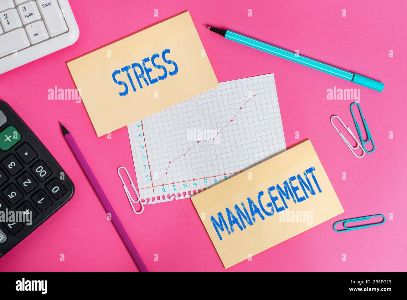 Writing note showing Stress Management. Business concept for method of ...