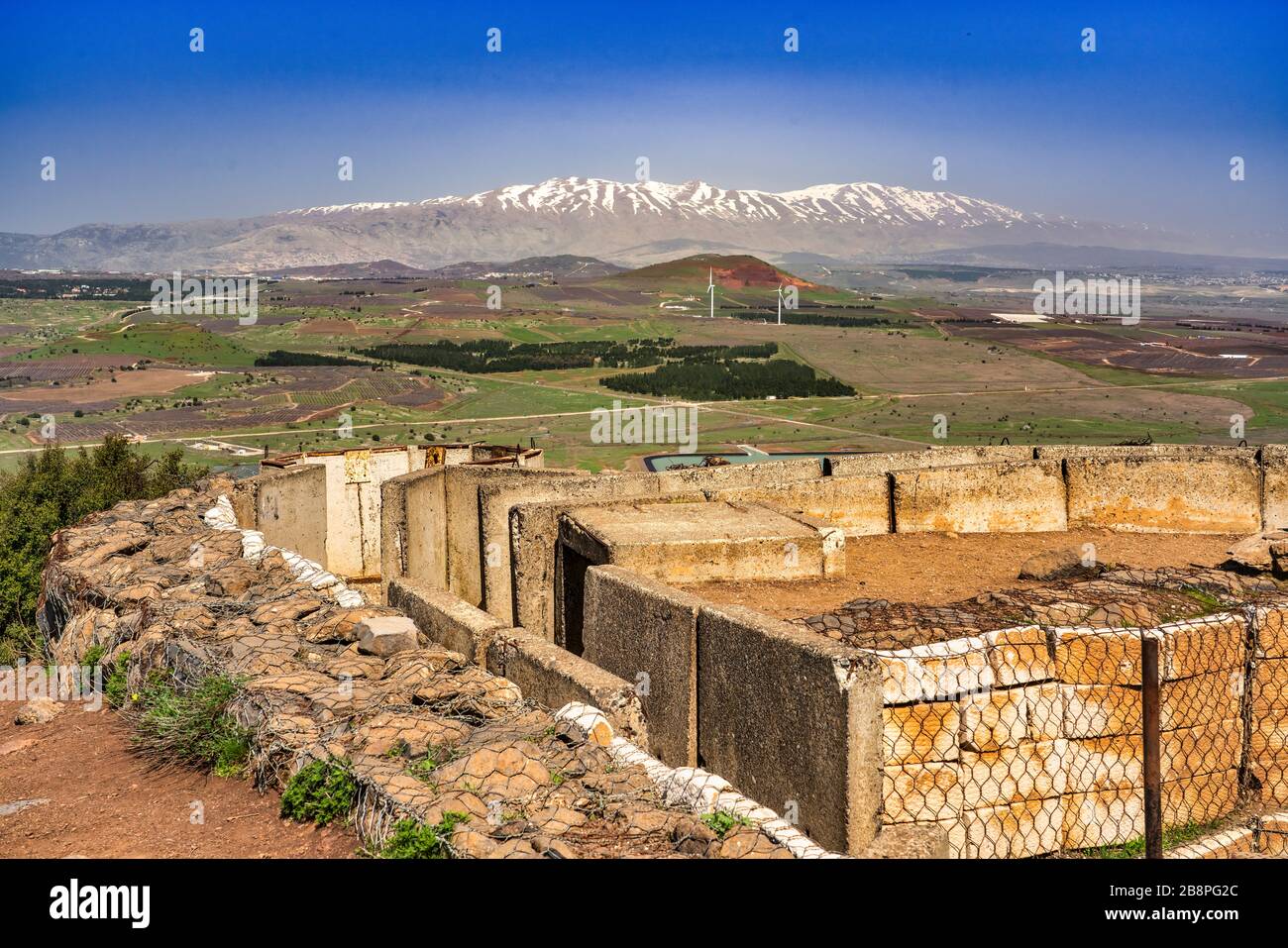 An abandoned Israeli army bunker on Mount Bental, Golan Heights, Israel ...
