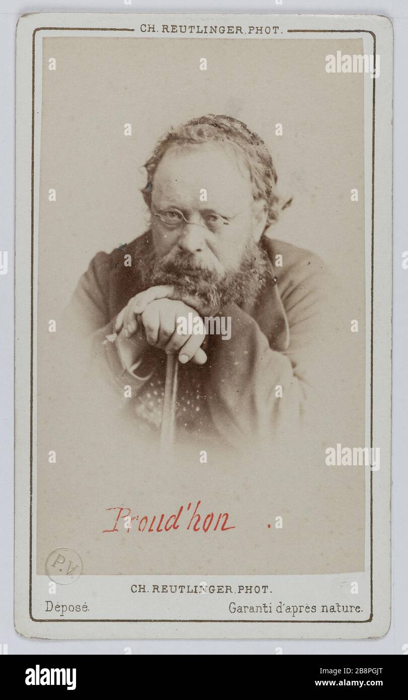 Portrait of Pierre Joseph Proudhon (1809-1865), publicist, philosopher ...