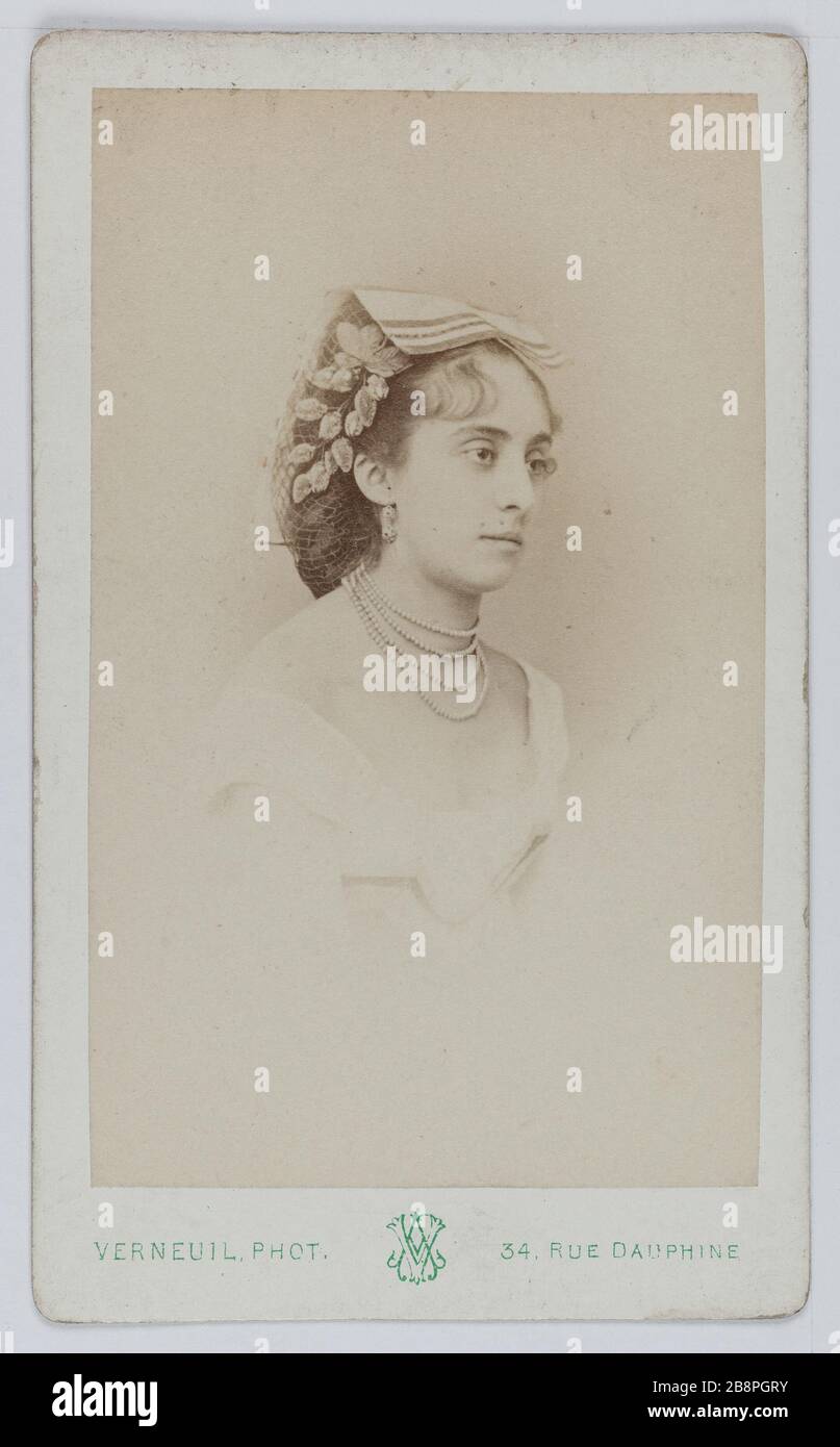 Portrait of Mademoiselle Pujol actress. Portrait de Mademoiselle Pujol ...