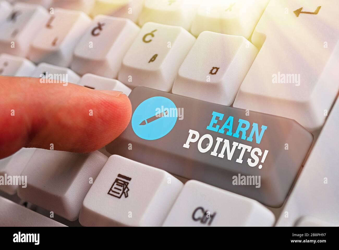 Conceptual hand writing showing Earn Points. Concept meaning collecting ...