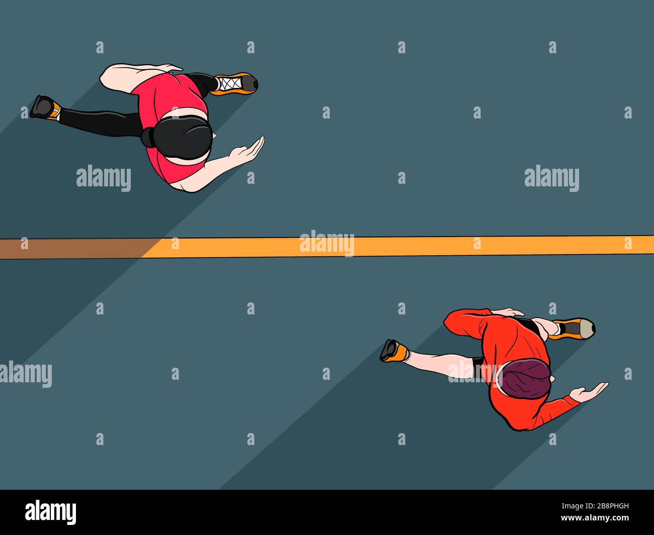 Two men in sportswear are competing in running Stock Photo - Alamy