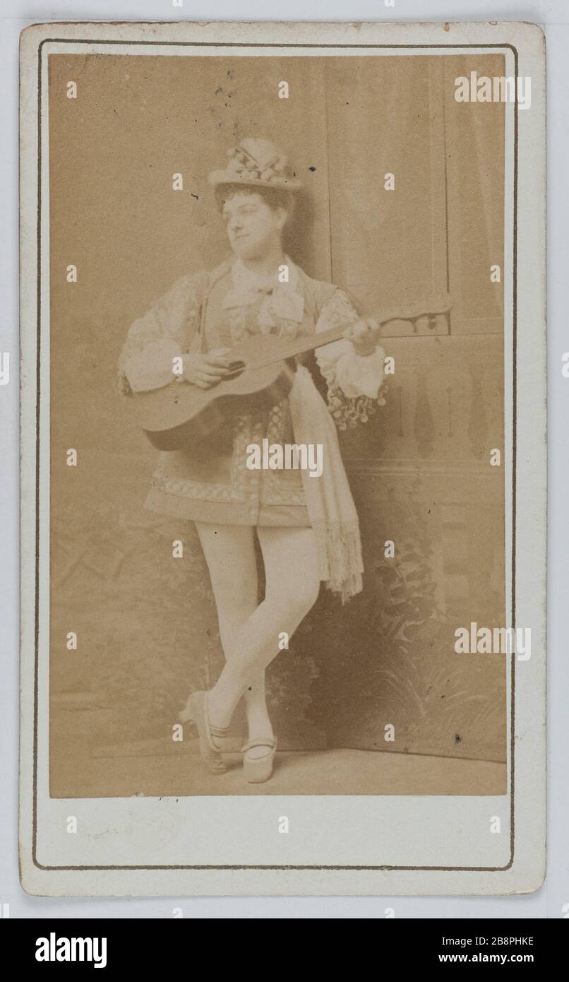 Portrait of Mary (or Sarah) Raphael, actress Folies Dramatic Theater ...