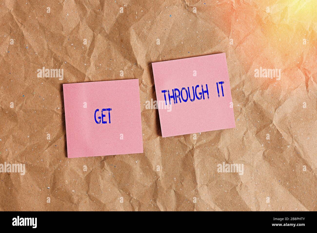 Writing note showing Get Through It. Business concept for enourage ...