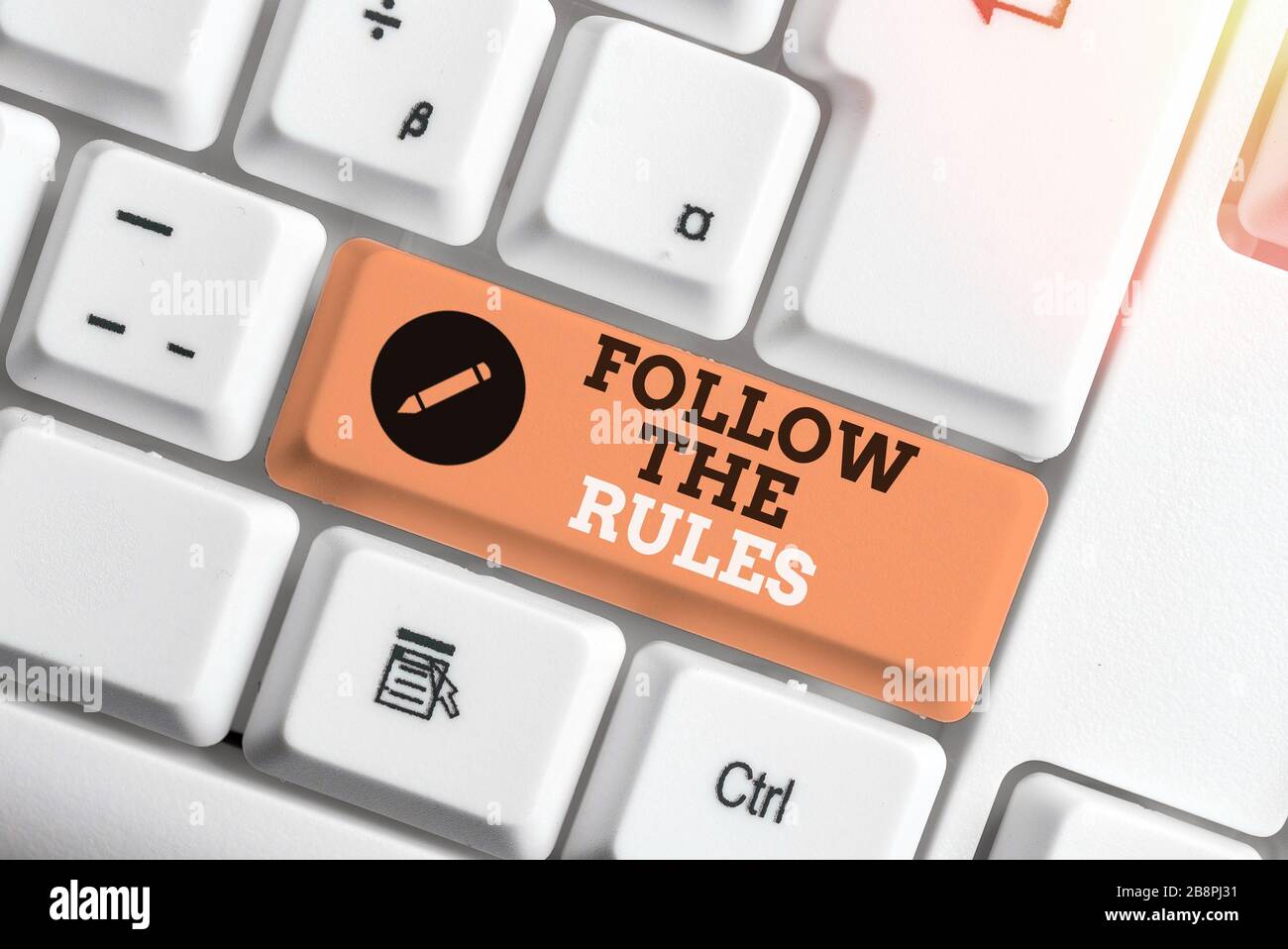 Handwriting text writing Follow The Rules. Conceptual photo go with ...
