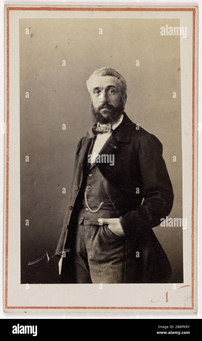 Portrait of Philippe Rousseau (1816-1887), (painter) Portrait de ...