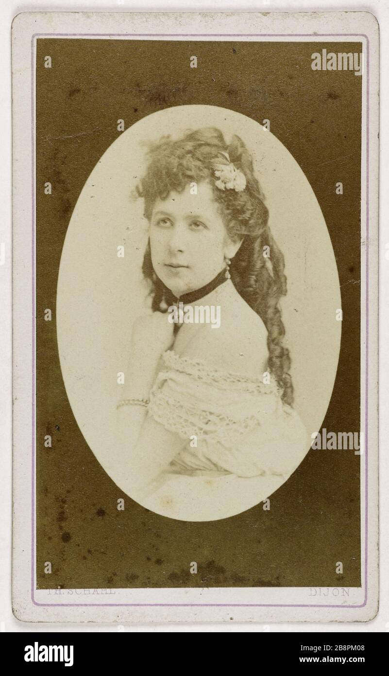 Portrait of Gabrielle Roux, (actress) Schahl, Théodore. Portrait de ...