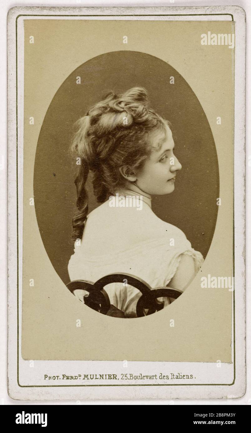 Portrait of Miss Ruyada or Ruysda (actress) Ferdinand Mulnier (1817 ...