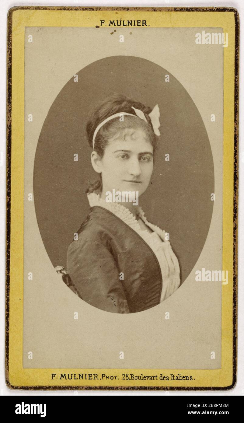 Portrait of Miss Saëns (actress, singer) Ferdinand Mulnier (1817-1891 ...