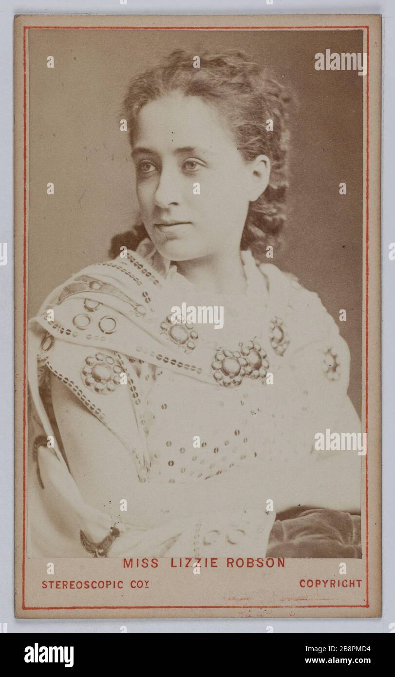 Portrait of Miss Lizzie Robson actress in Alhambra in 1878. Portrait de ...