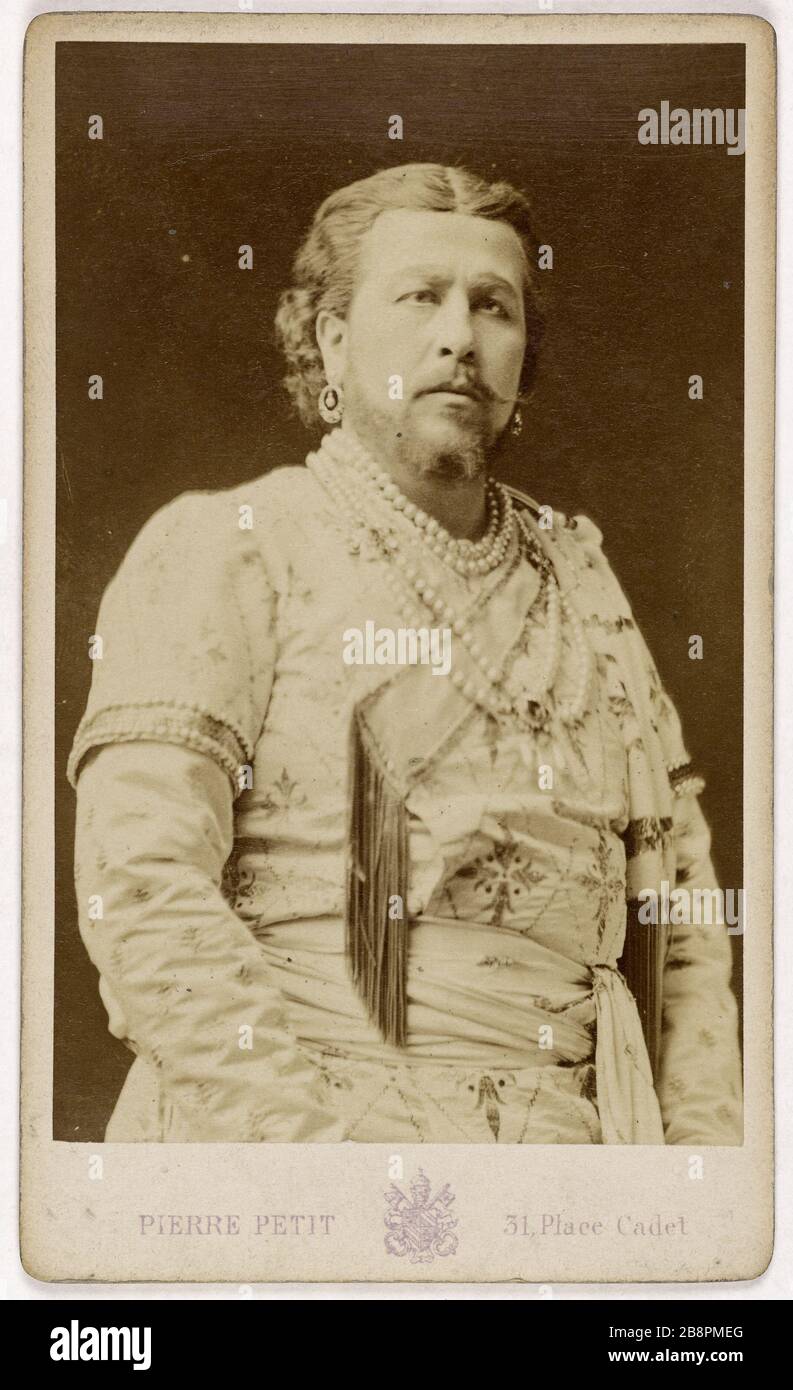 Portrait of Solomon, opera singer Pierre Petit (1831-1909) (Pierre ...