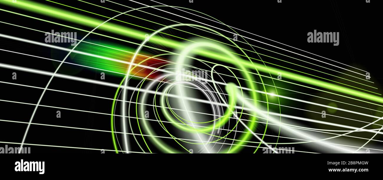 Futuristic particle panorama background design illustration with lights ...