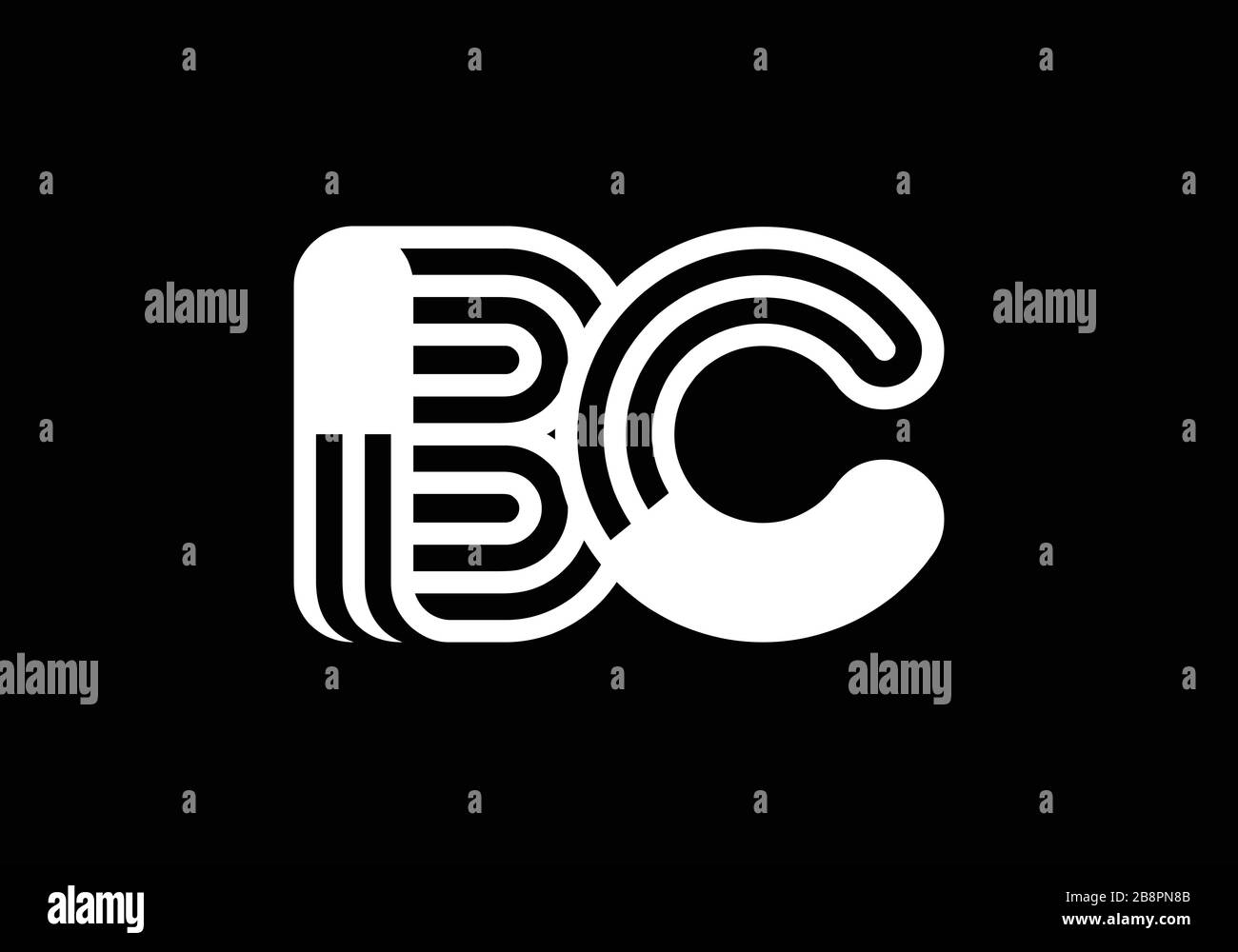 B C, BC Initial Letter Logo design vector template, Graphic Alphabet ...