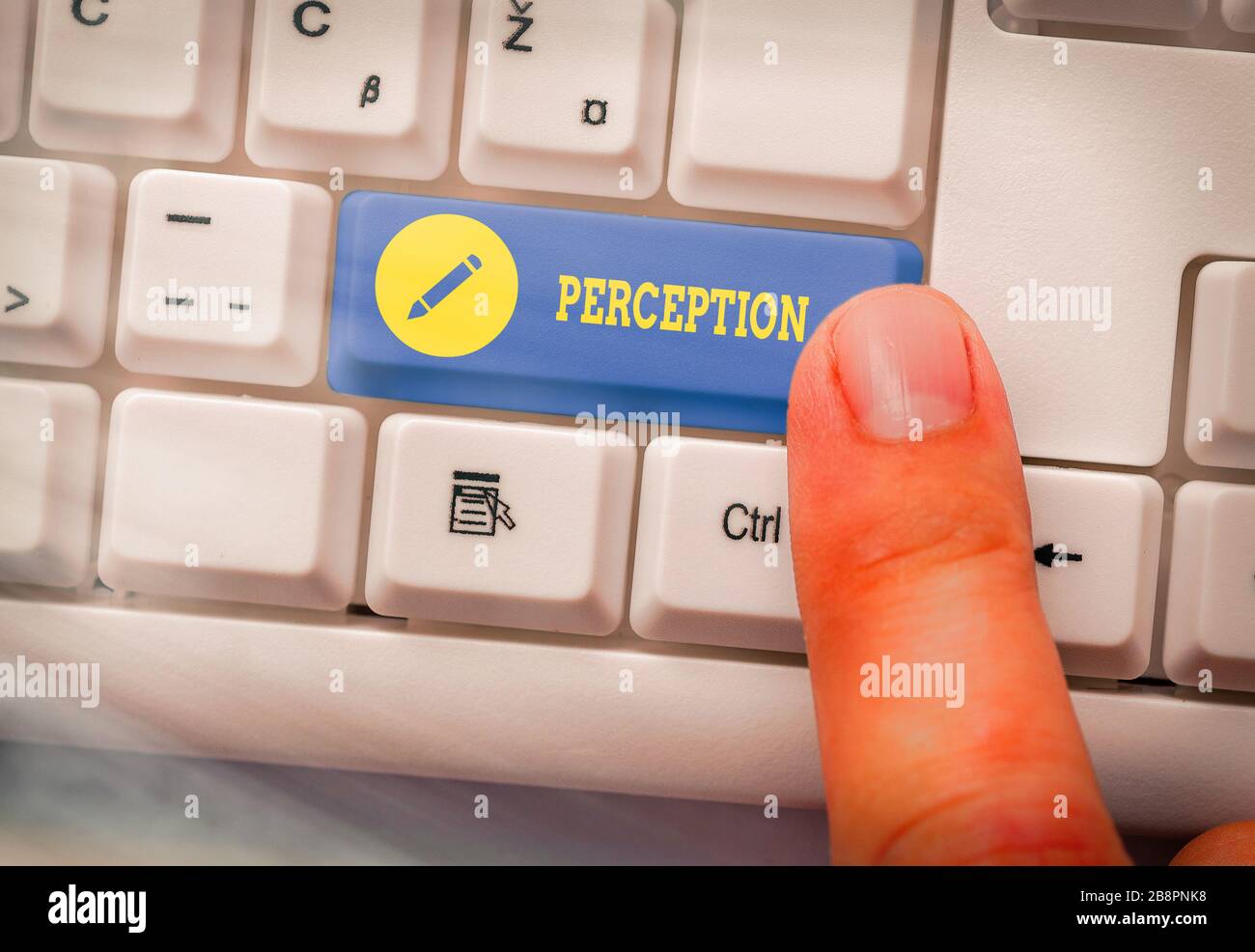 Conceptual hand writing showing Perception. Concept meaning individuals ...