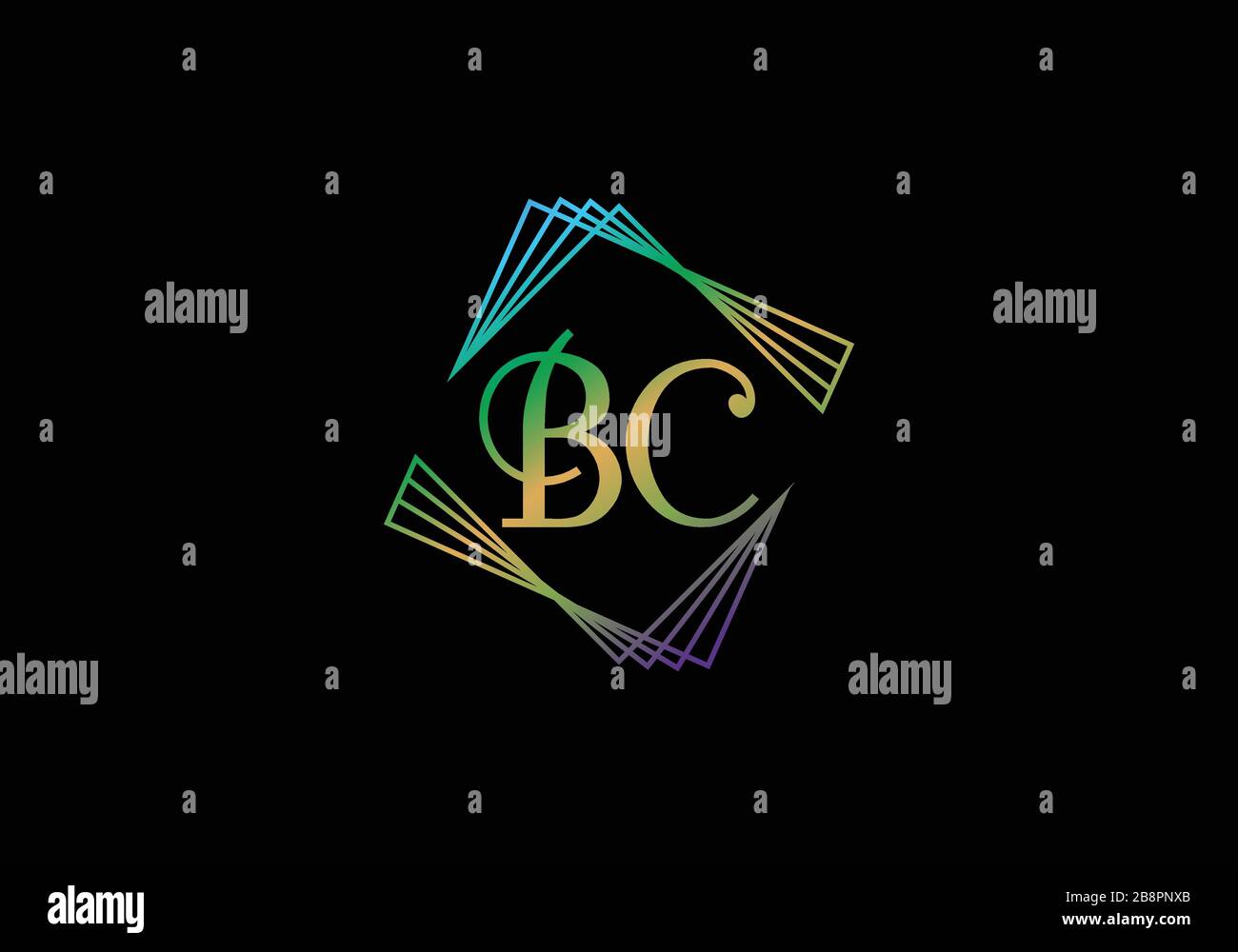 B C, BC Initial Letter Logo design vector template, Graphic Alphabet ...