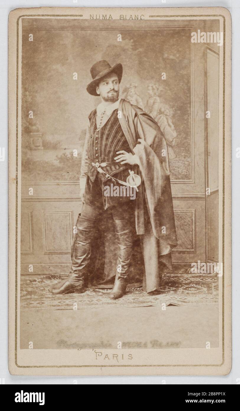 Portrait of Stephane, singer and actor at the Opéra Comique. Numa Blanc ...
