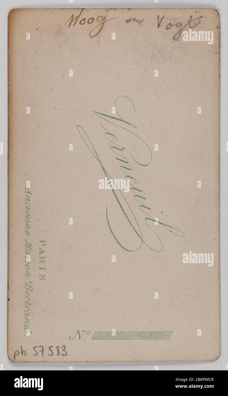Portrait of Anna Voght (Vogt or Vog?) Actress. Portrait d'Anna Voght ...