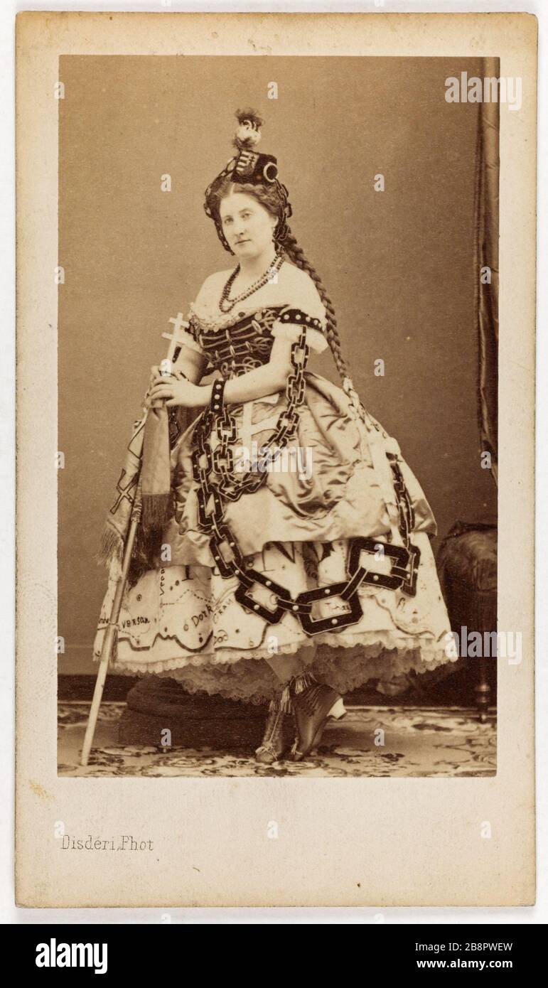 Portrait of Mrs. Tiirr, (wife of General Tiirr, comrade Garibaldi ...