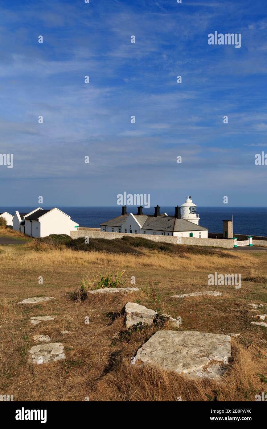 Anvil Point Lighthouse, Durlston Country Park, Swanage Town, Isle of ...