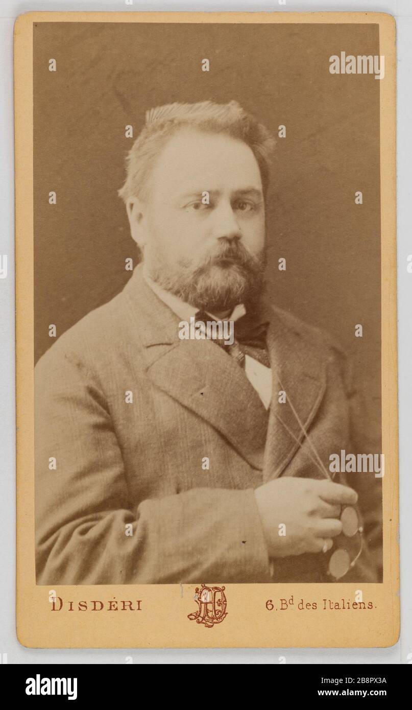 Portrait of Emile Zola (1840-1902), novelist and journalist. Portrait d ...