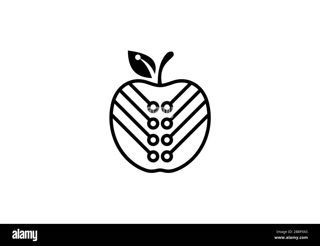 Apple logo sign symbol in flat style on white background Stock Vector ...