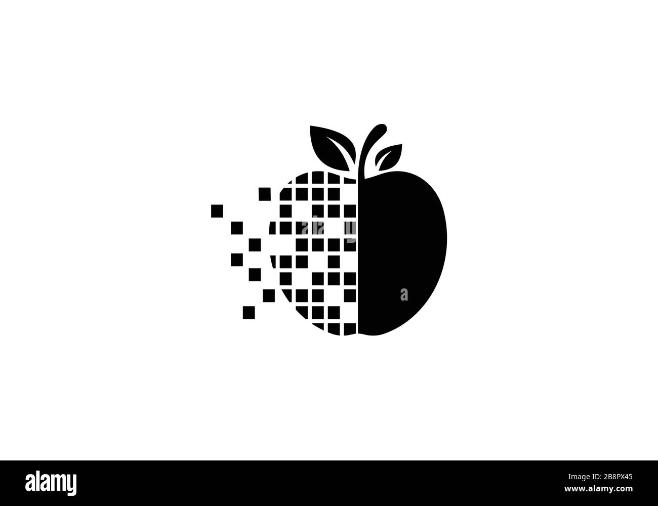 Apple logo sign symbol in flat style on white background Stock Vector ...