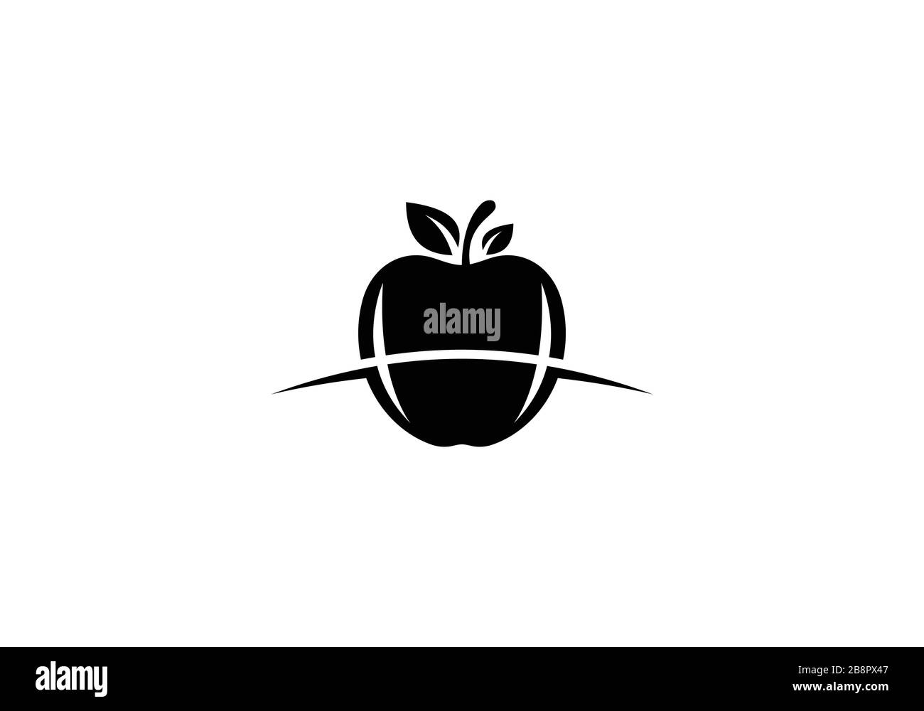 Apple logo sign symbol in flat style on white background Stock Vector ...