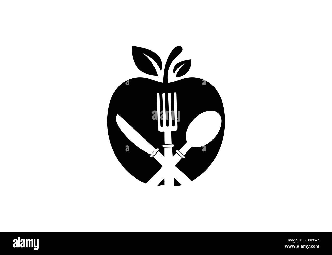 Apple logo sign symbol in flat style on white background Stock Vector ...