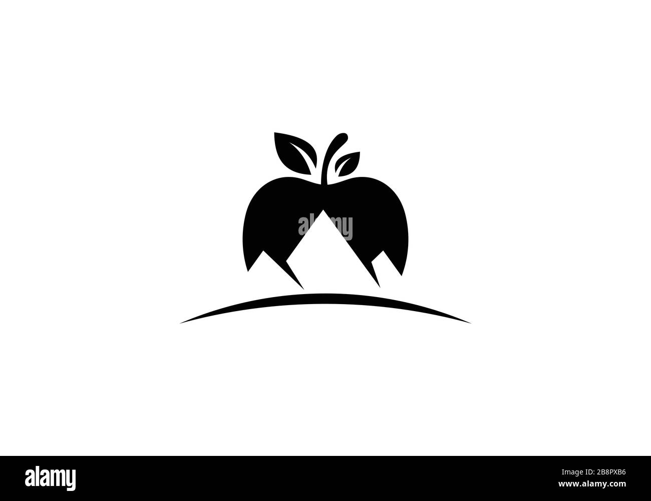 Apple logo sign symbol in flat style on white background Stock Vector ...