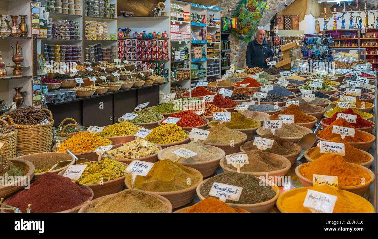 Old city jerusalem spices hi-res stock photography and images - Alamy