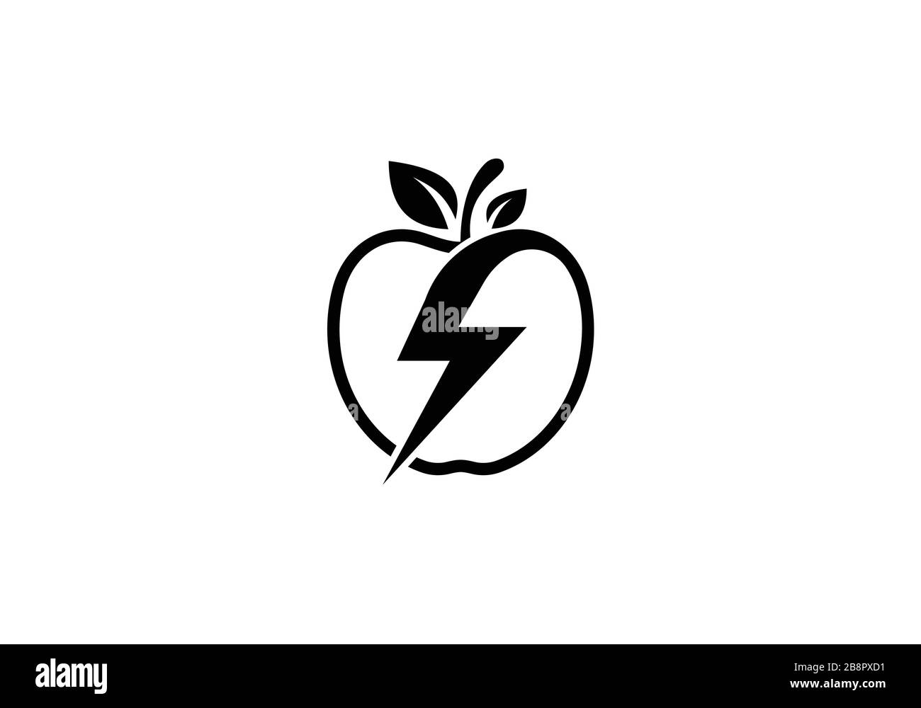 Apple logo sign symbol in flat style on white background Stock Vector ...