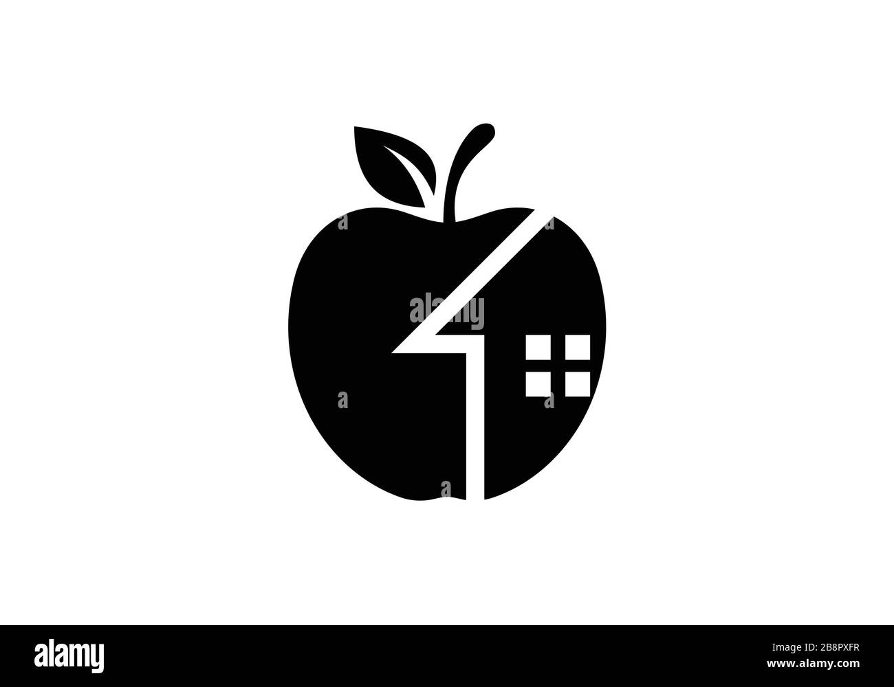 Apple logo sign symbol in flat style on white background Stock Vector ...