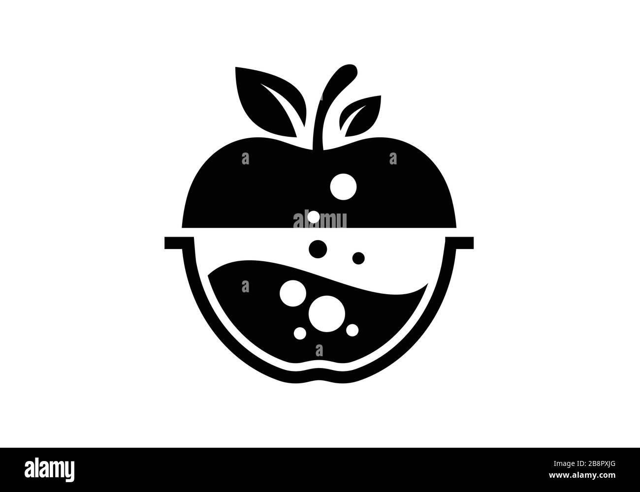 Apple logo sign symbol in flat style on white background Stock Vector ...