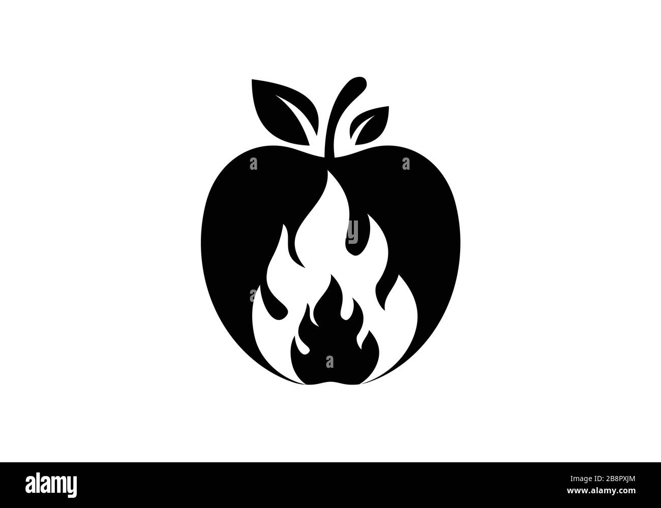 Apple logo sign symbol in flat style on white background Stock Vector ...