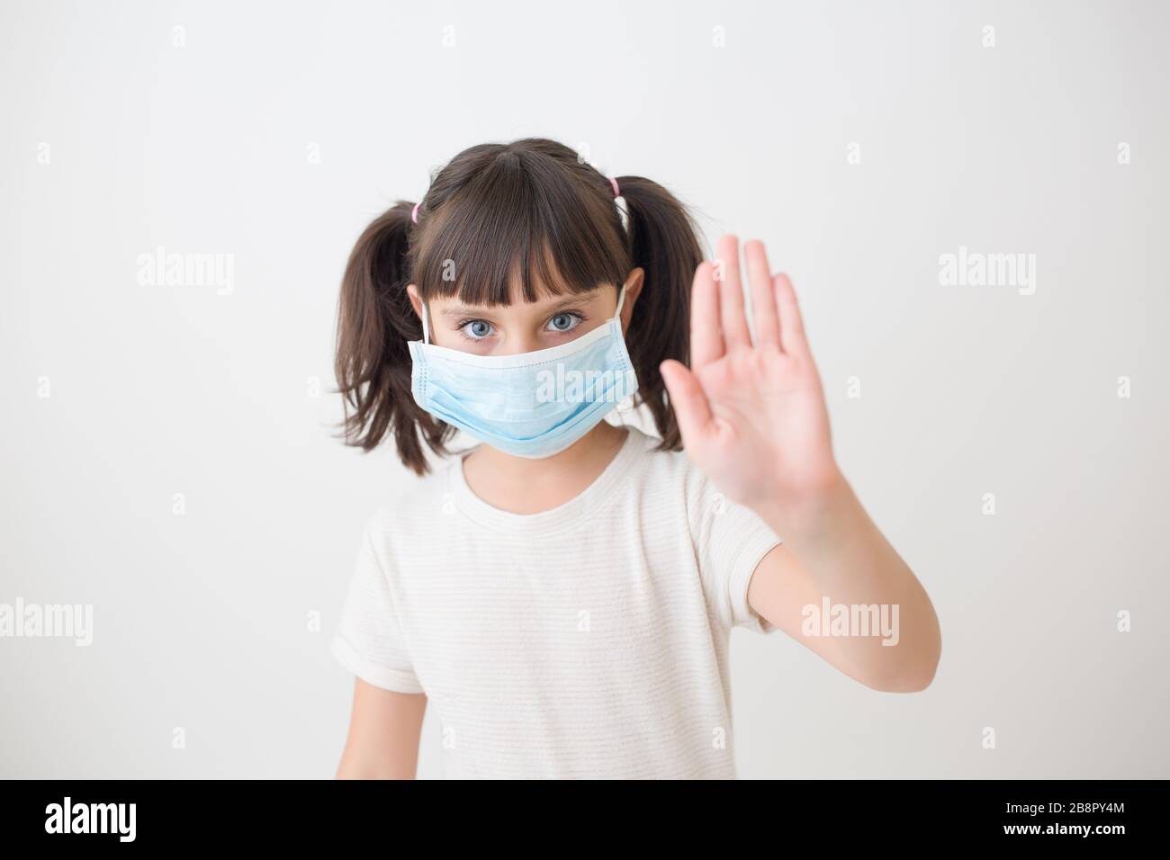Girl is saying stop Stock Photo - Alamy