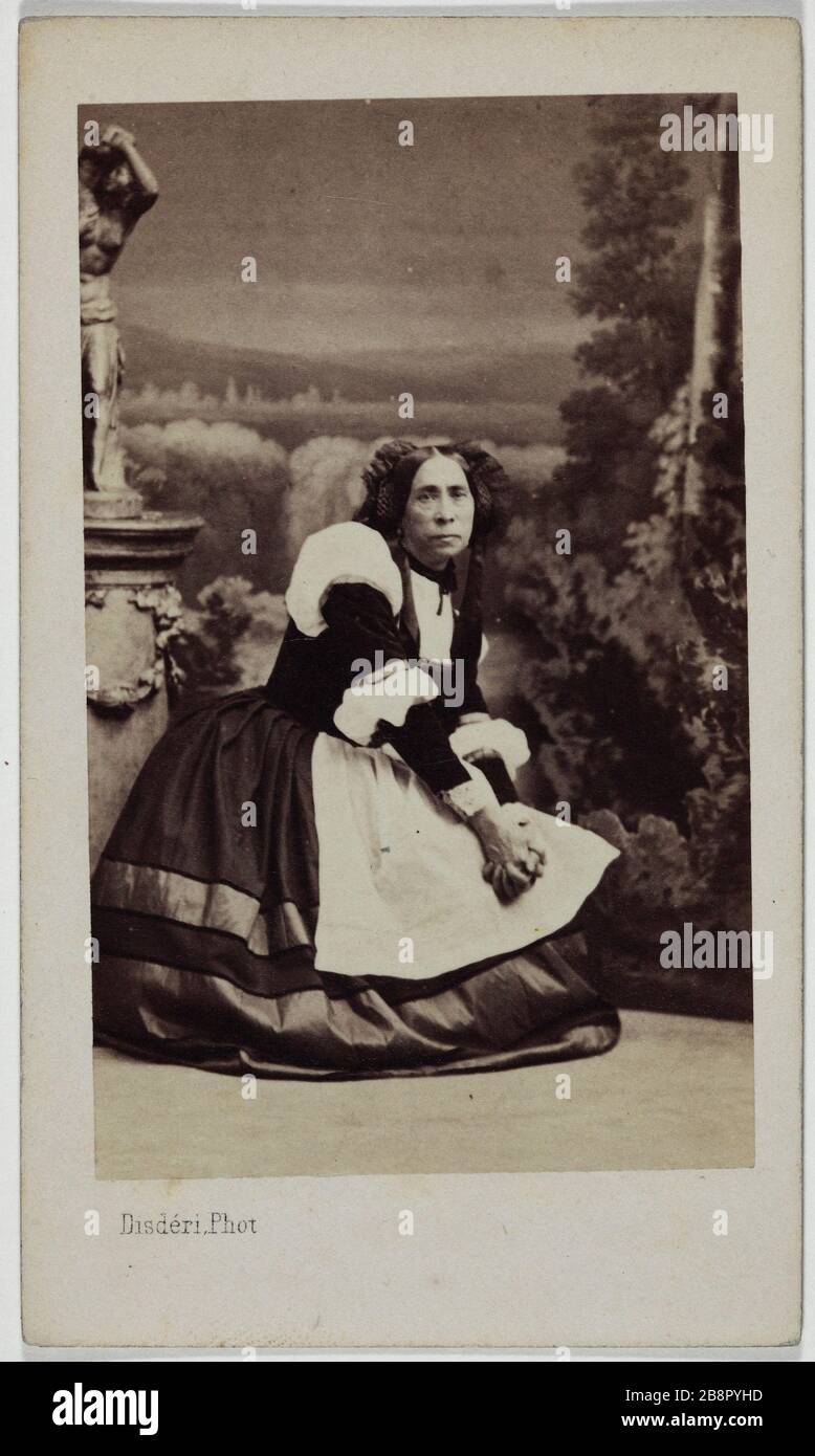 Portrait of Aline (dancer, mime) Disdéri. Potrait d'Aline, danseuse ...