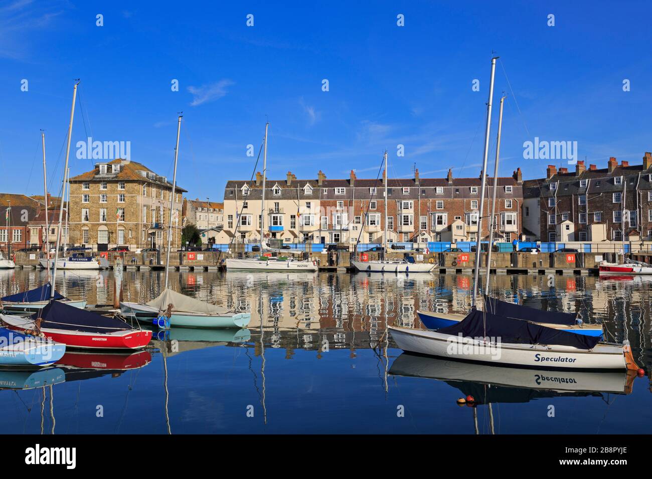 Boats, Weymouth Harbour, Dorset, England, United Kingdom Stock Photo ...