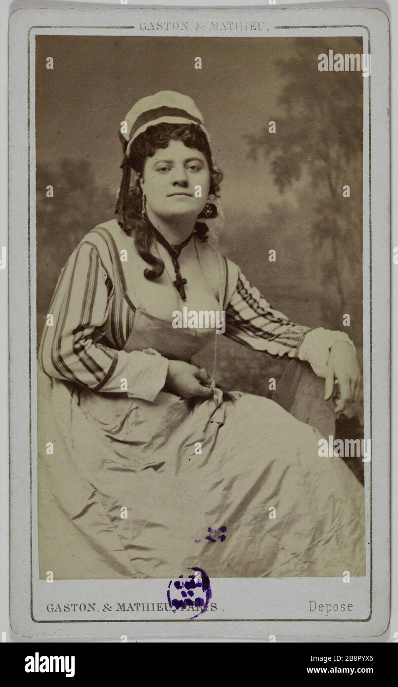 Portrait of Alphonsine (actress) Portrait d'Alphonsine, actrice. Carte ...