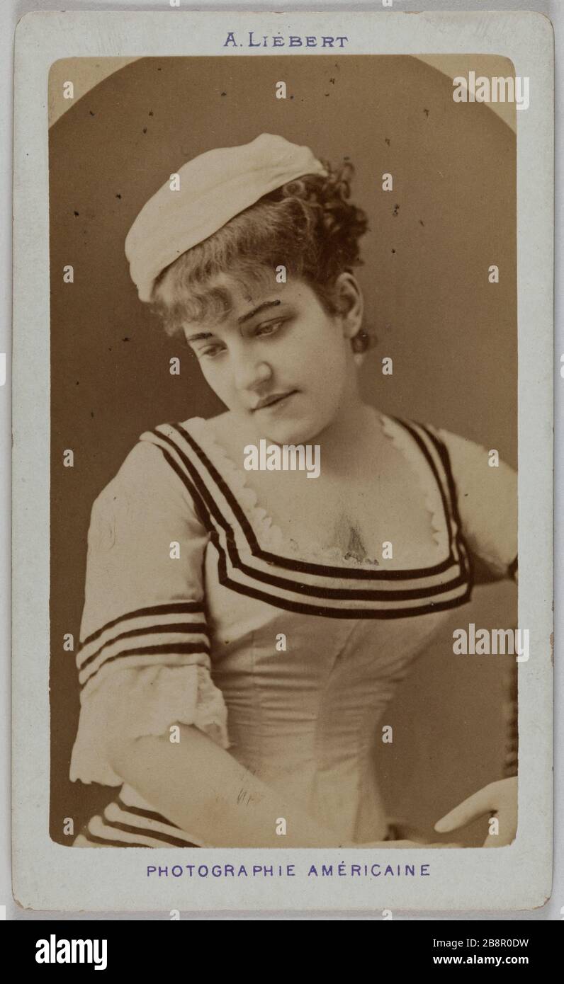 Portrait of Adolphine Josephine Baretti (actress?) Alphonse Liébert ...
