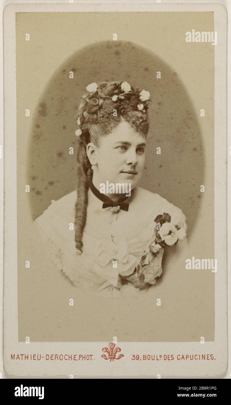 Portrait of Belval, Mary (actress) Mathieu-Deroche. Portrait de Belval ...