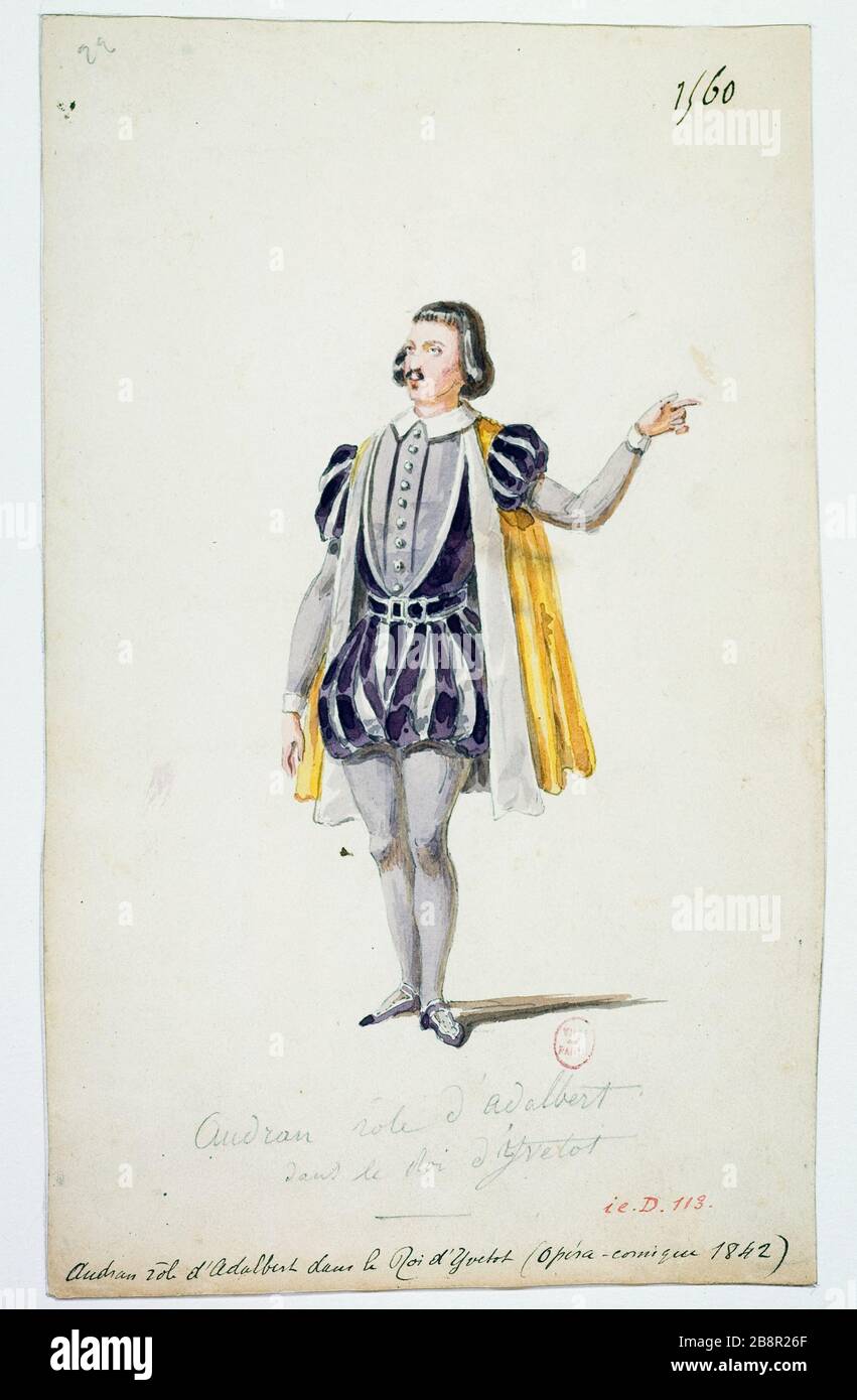 COSTUME AUDRAN ACTOR IN THE ROLE OF THE KING OF ADALBERT YVETOT, COMIC ...