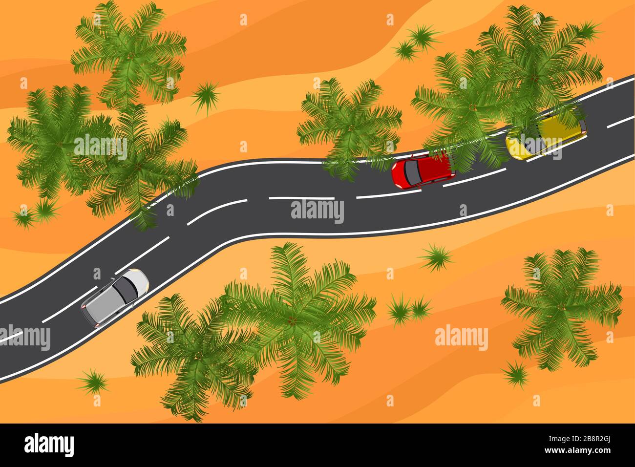 Countryside road aerial view Stock Vector Images - Alamy