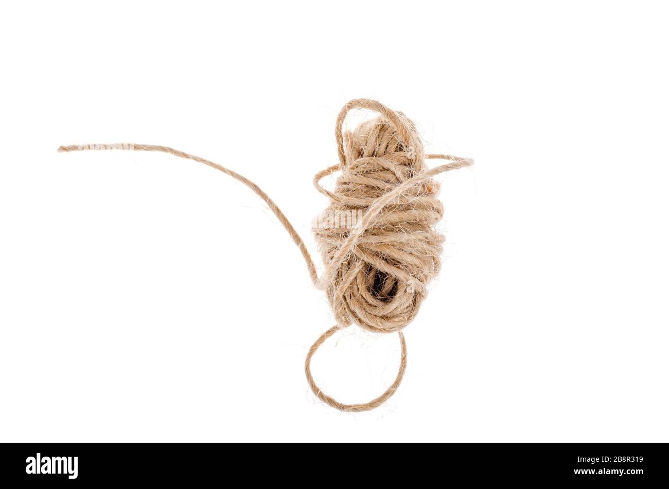 Small skein of rope isolated on white background. Studio Photo Stock ...
