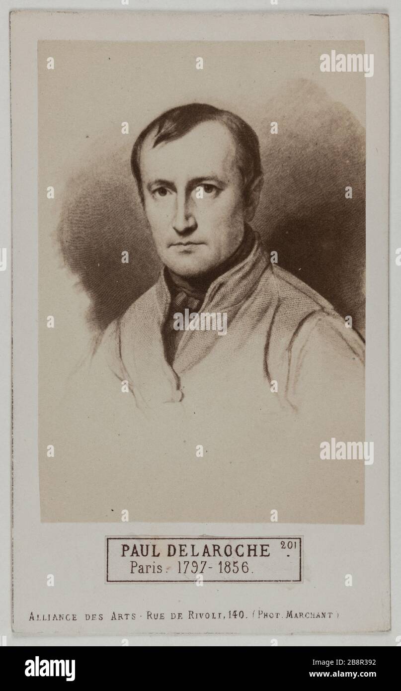 Portrait of Paul Delaroche, (1797-1856), (painter) Portrait de Paul ...