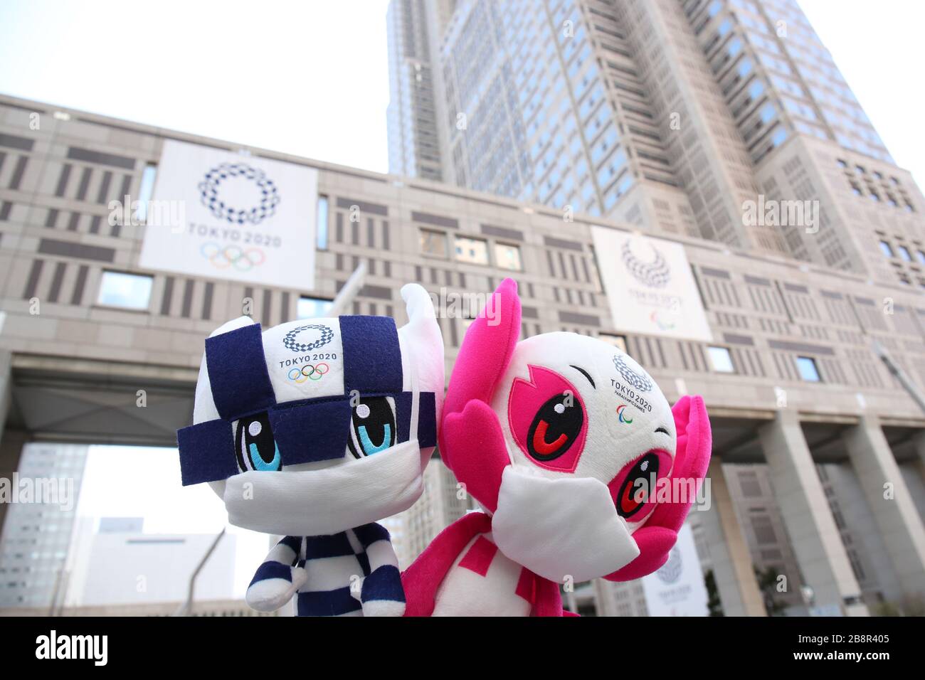 (L to R) Miraitowa, Someity, MARCH 21, 2020 : The mascots for the Tokyo ...