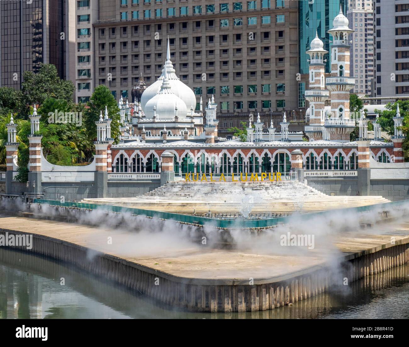 Jamek Mosque Arthur Benison Hubback architect at confluence of Sungai ...