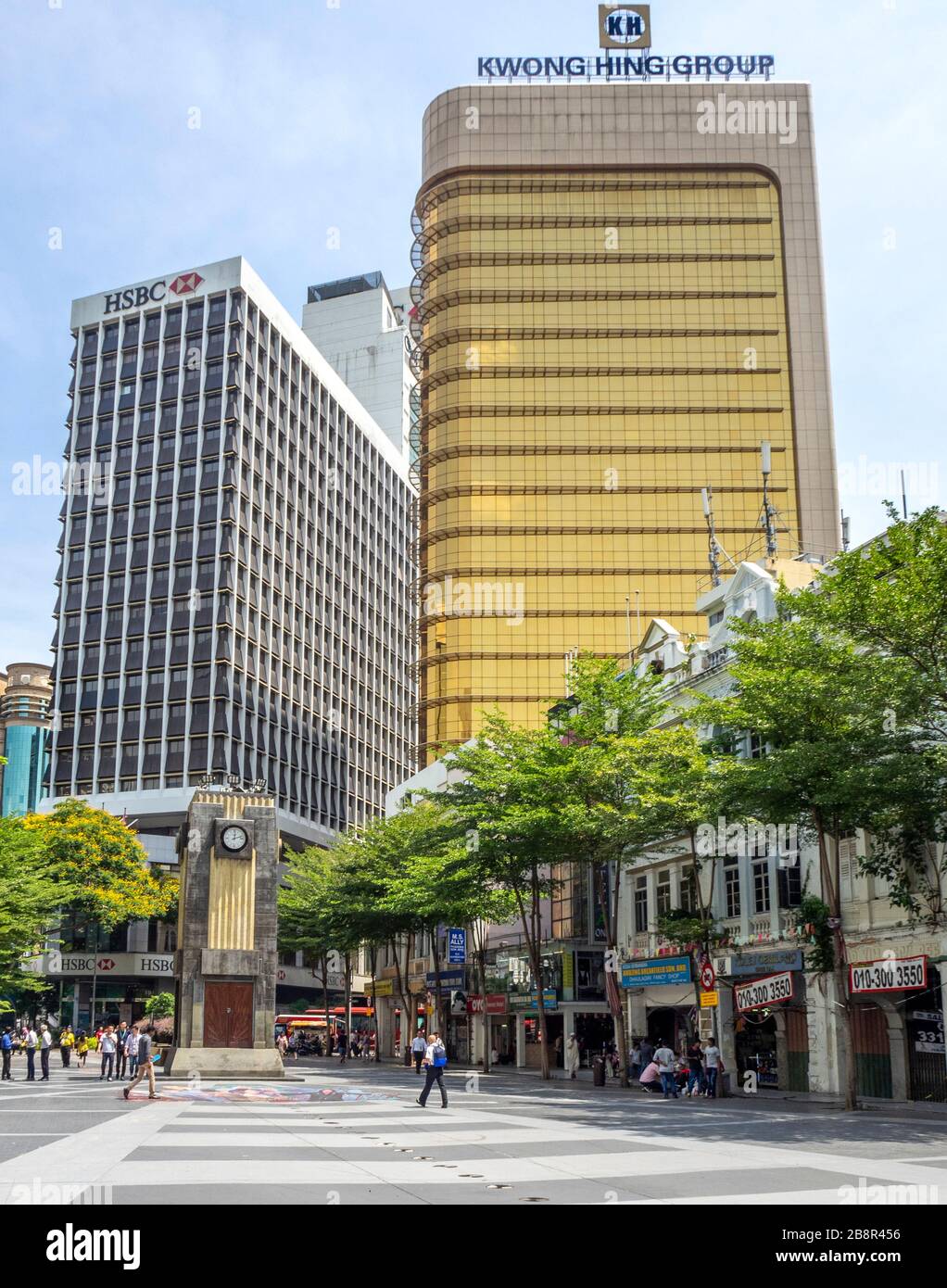 Art deco clock tower in Medan Pasar Old Market Square Kwong Hing Group ...