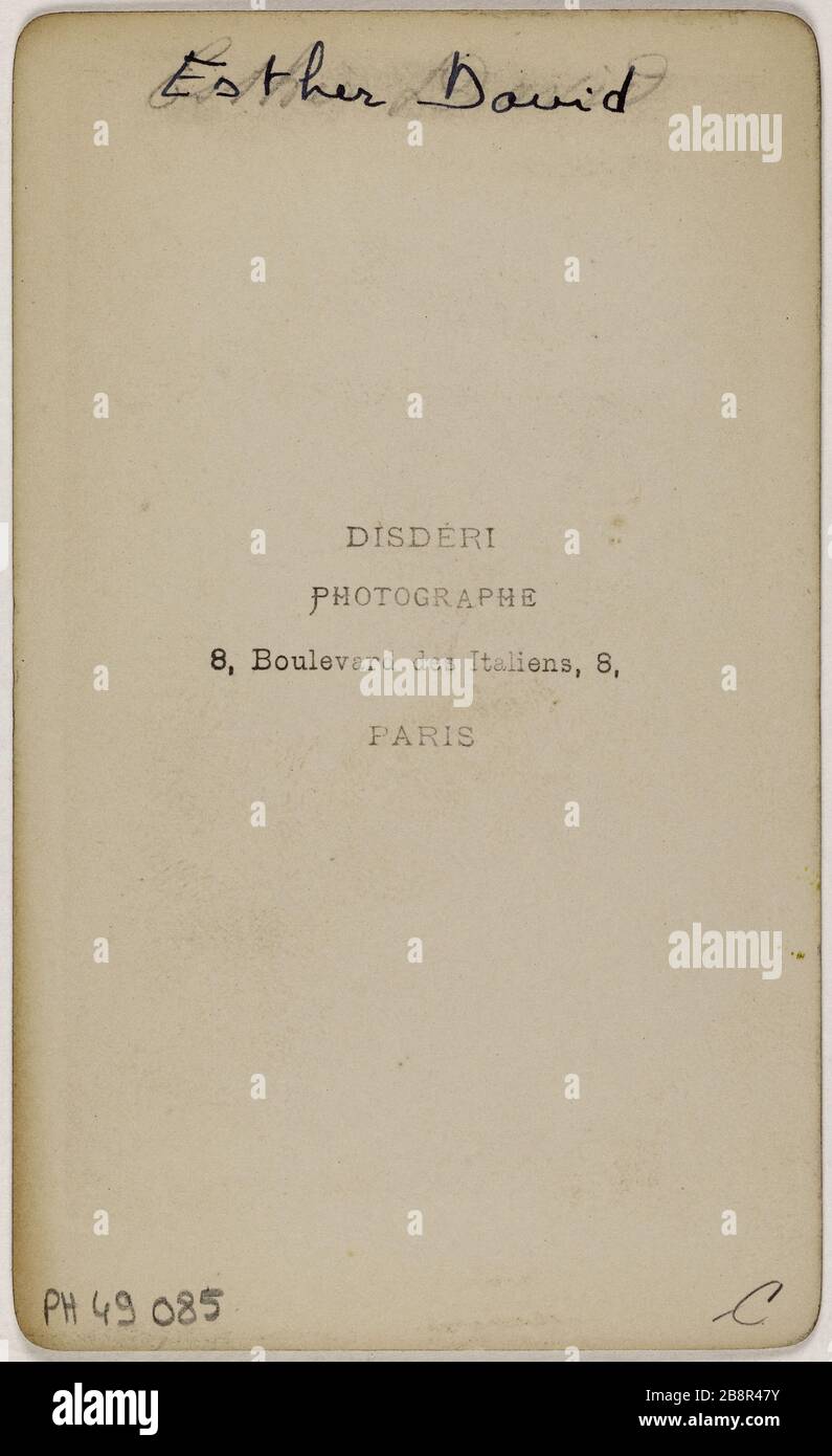 Portrait of Esther David (actress) Portrait d'Esther David, actrice ...