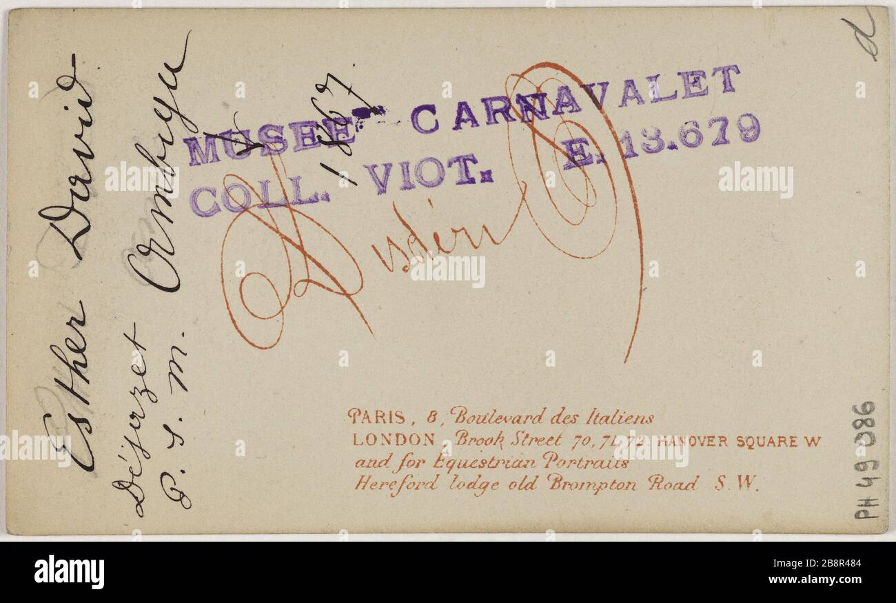 Portrait of Esther David (actress) Portrait d'Esther David, actrice ...