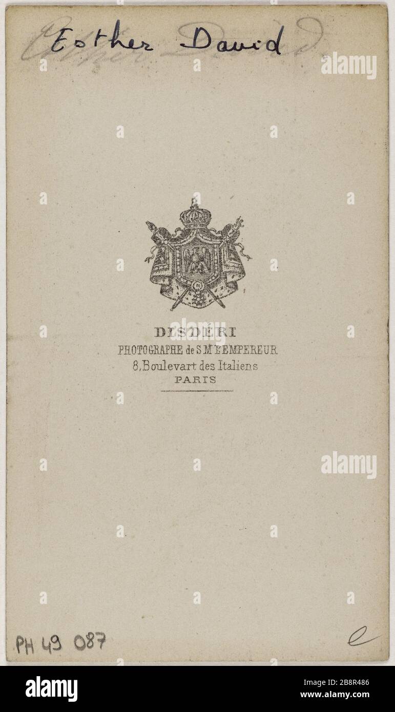 Portrait of Esther David (actress) Portrait d'Esther David, actrice ...